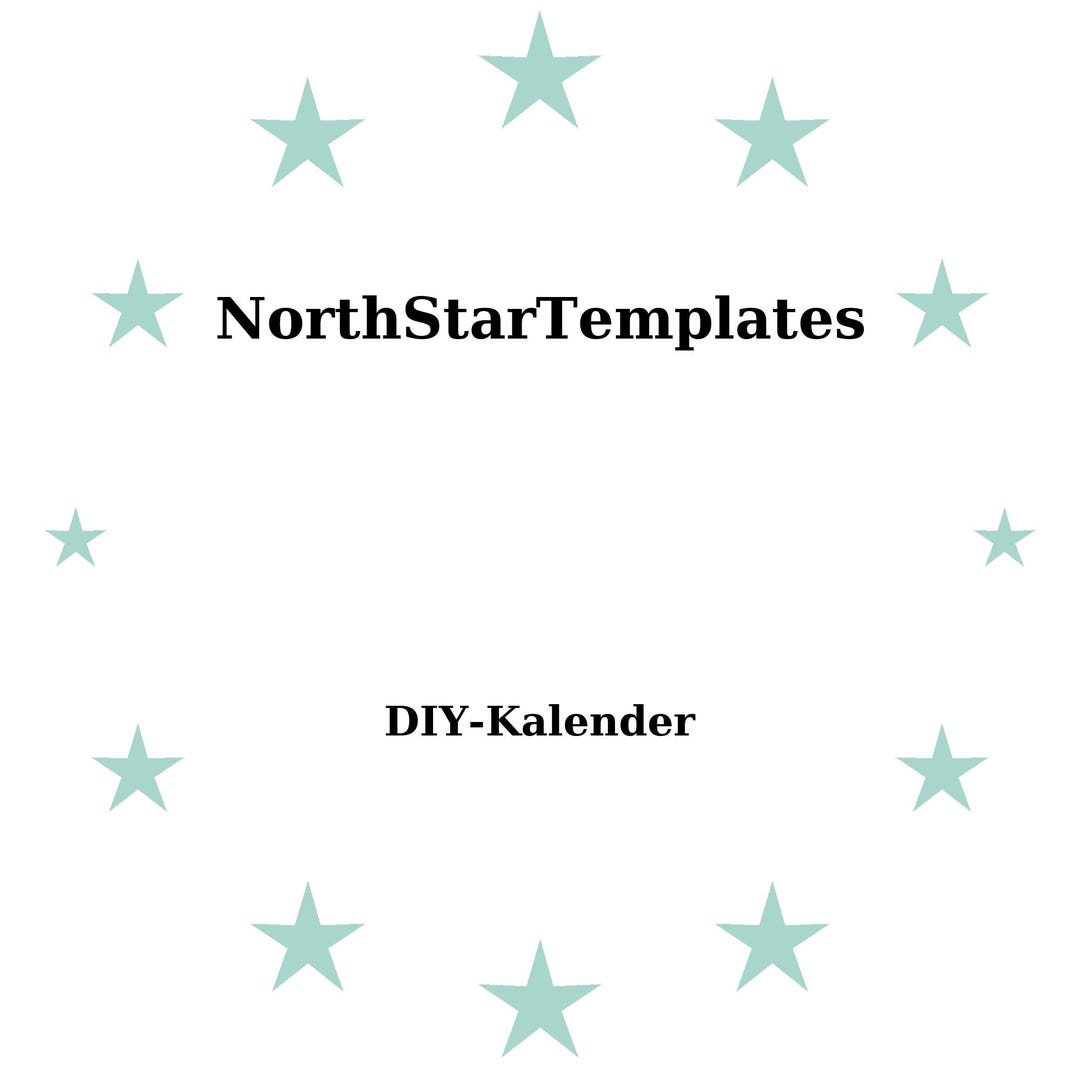 Diy Calendar — Premium Printable & Editable Template (DE/EN/ES) - Etsy