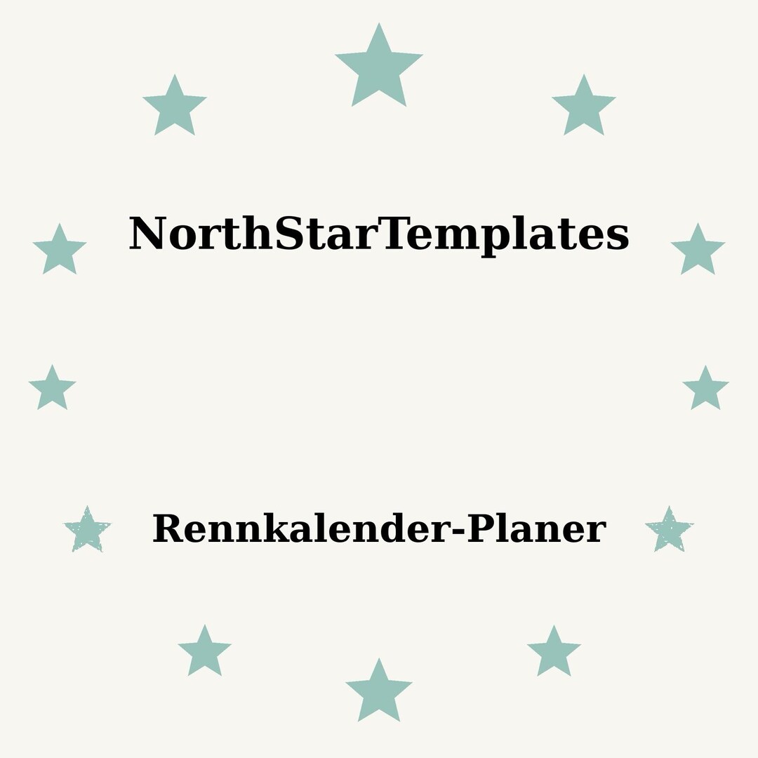 Race Calendar Planner Premium Printable and Editable Template DE EN ES ...