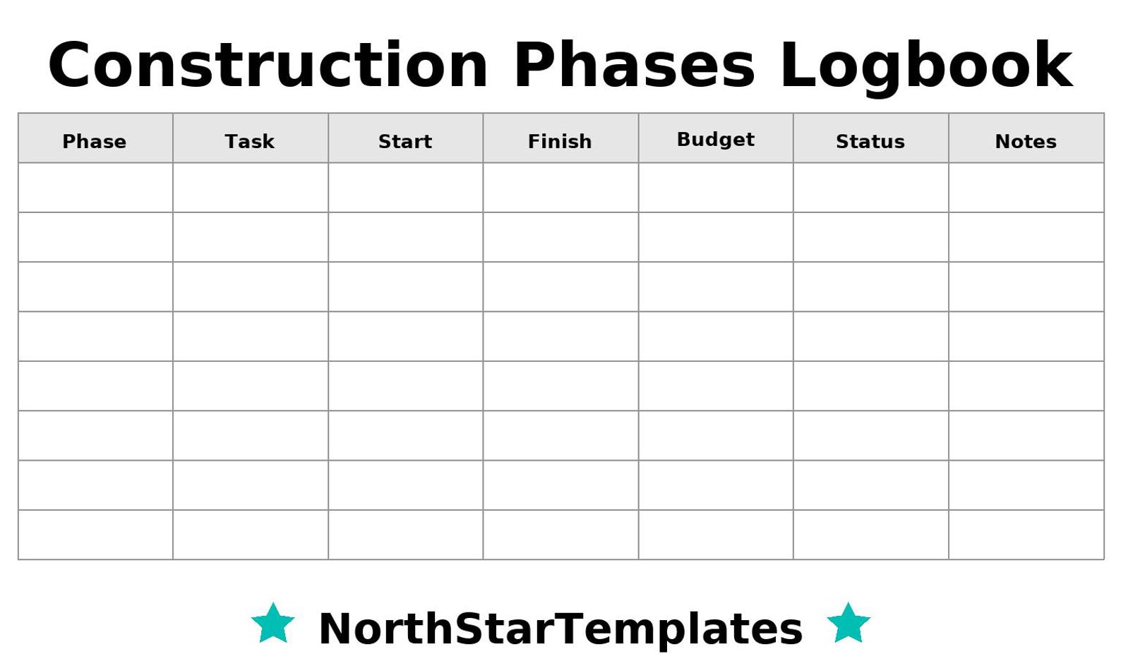 Build Phases Logbook Premium Printable and Editable Template DE EN ES ...