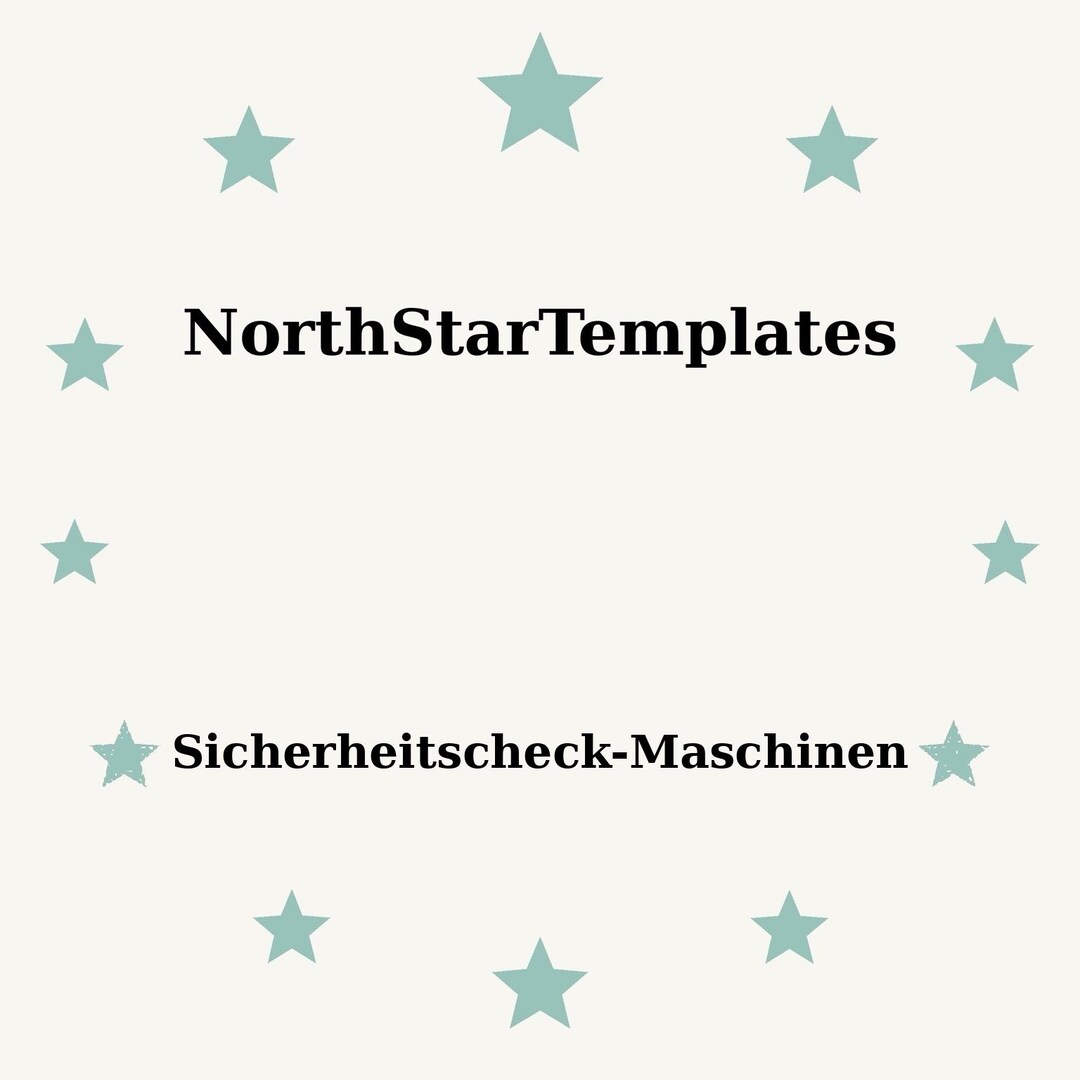 Machinery Safety Check Premium Printable and Editable Template DE EN ES ...