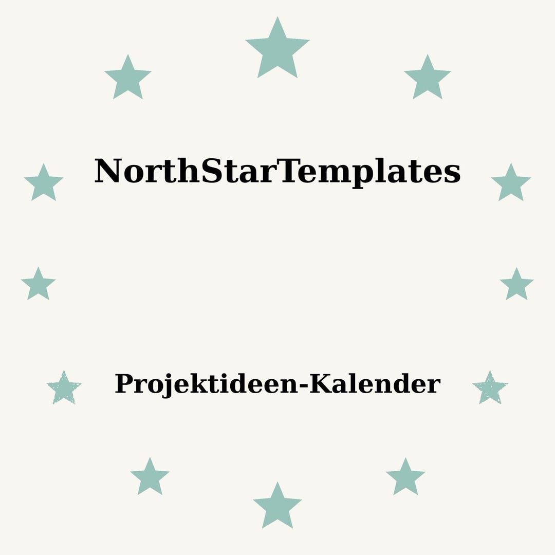 Project Ideas Calendar Premium Printable and Editable Template DE EN ES ...