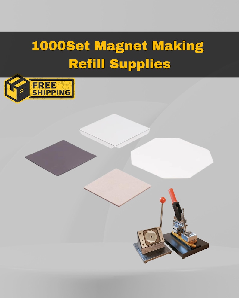 Bulk 1,000set Materials Pack - High Quality Photo Fridge Magnet Button ...