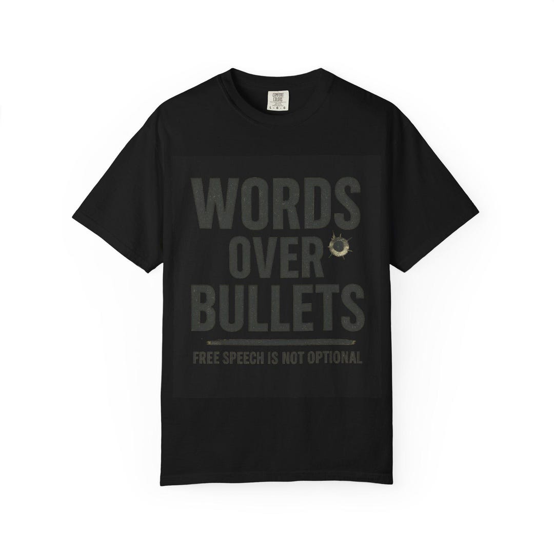 Charlie Kirk Words Over Bullets Shirt - Etsy