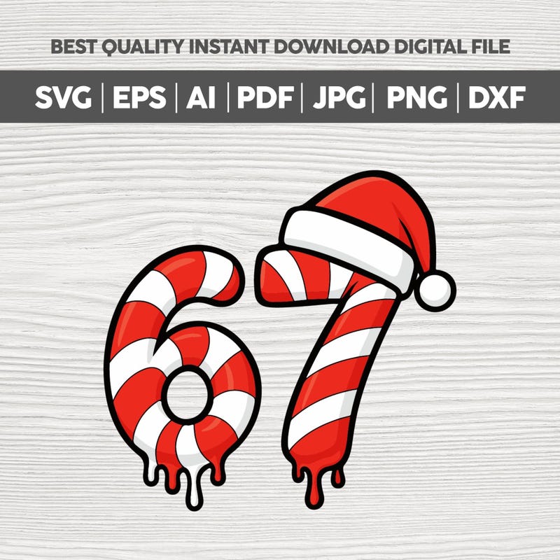 6 7 Candy Cane - Etsy