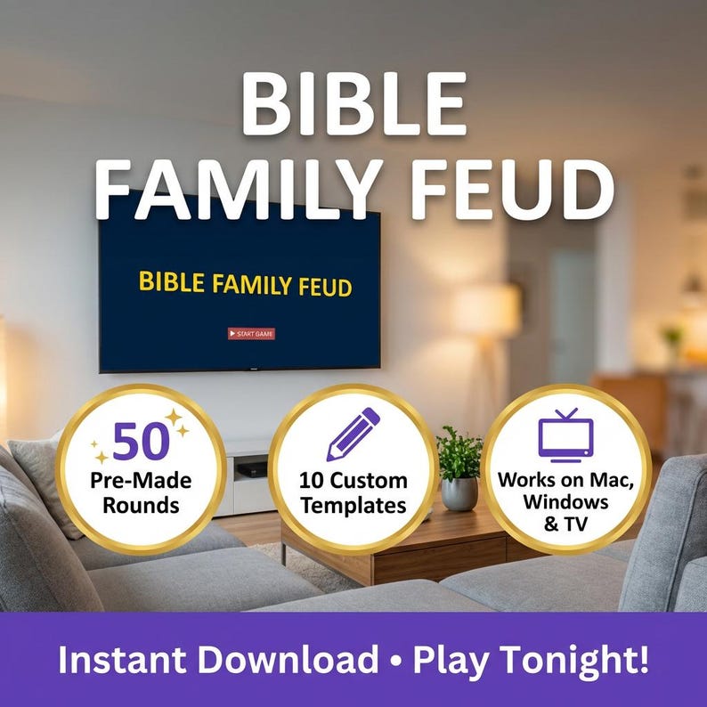 Bible Family Feud Powerpoint Game | Church Trivia (digital Download) - Etsy