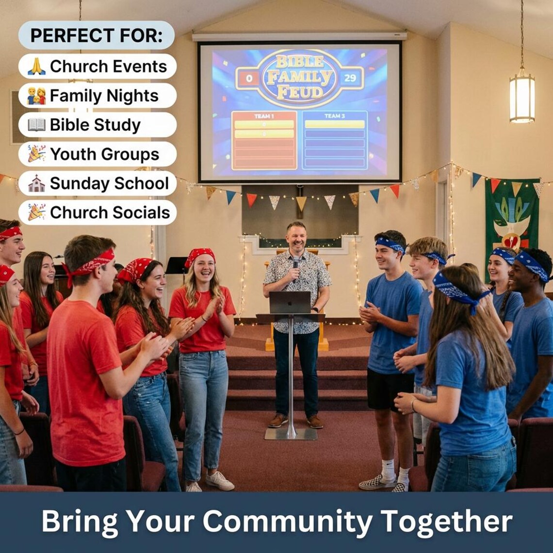 Bible Family Feud Game, Christian Bible Feud, Church Bible Feud, Kids ...
