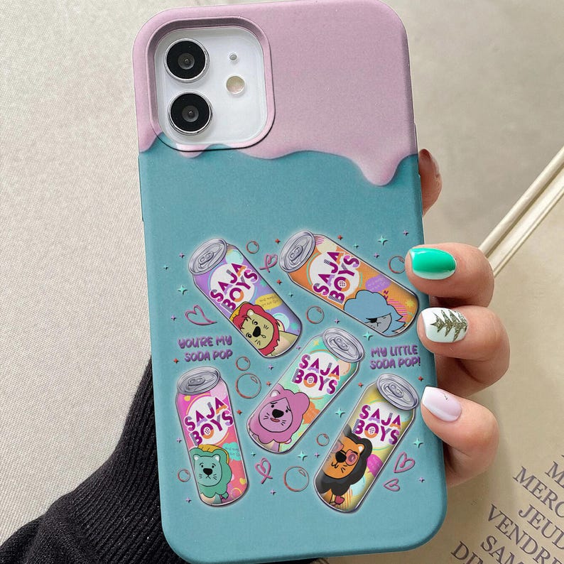 Saja Boys Soda Pop Phone Case, K-pop Anime Bear Lion Cover - Etsy