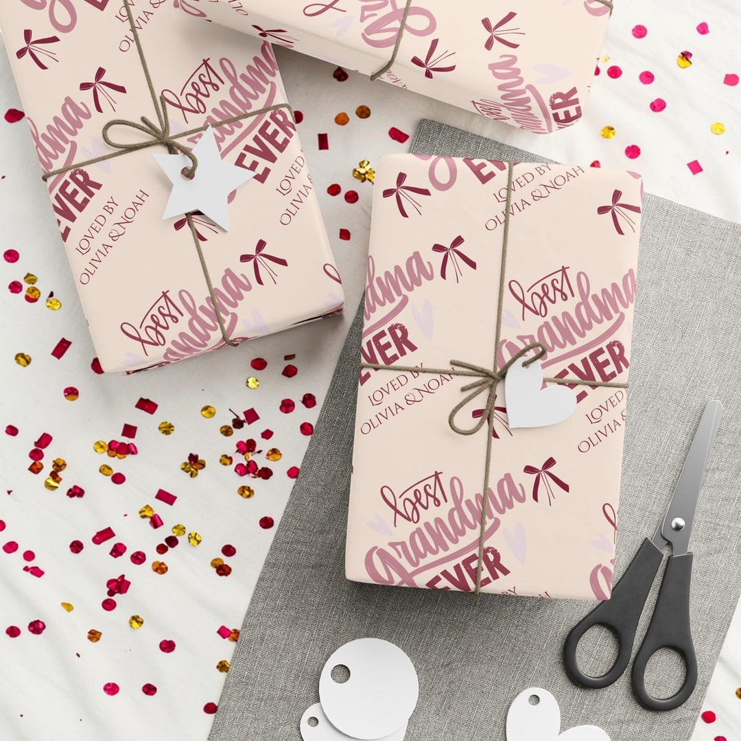 Personalized Grandma Wrapping Paper: Grandma Ever Gift Wrap - Etsy