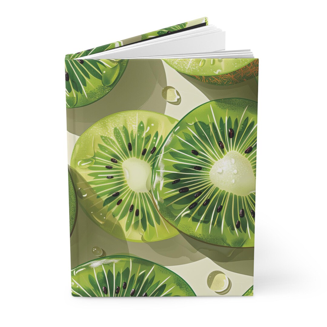 Notebook: Juicy Green Kiwi Fruit Pattern Journal for Students, Writers ...