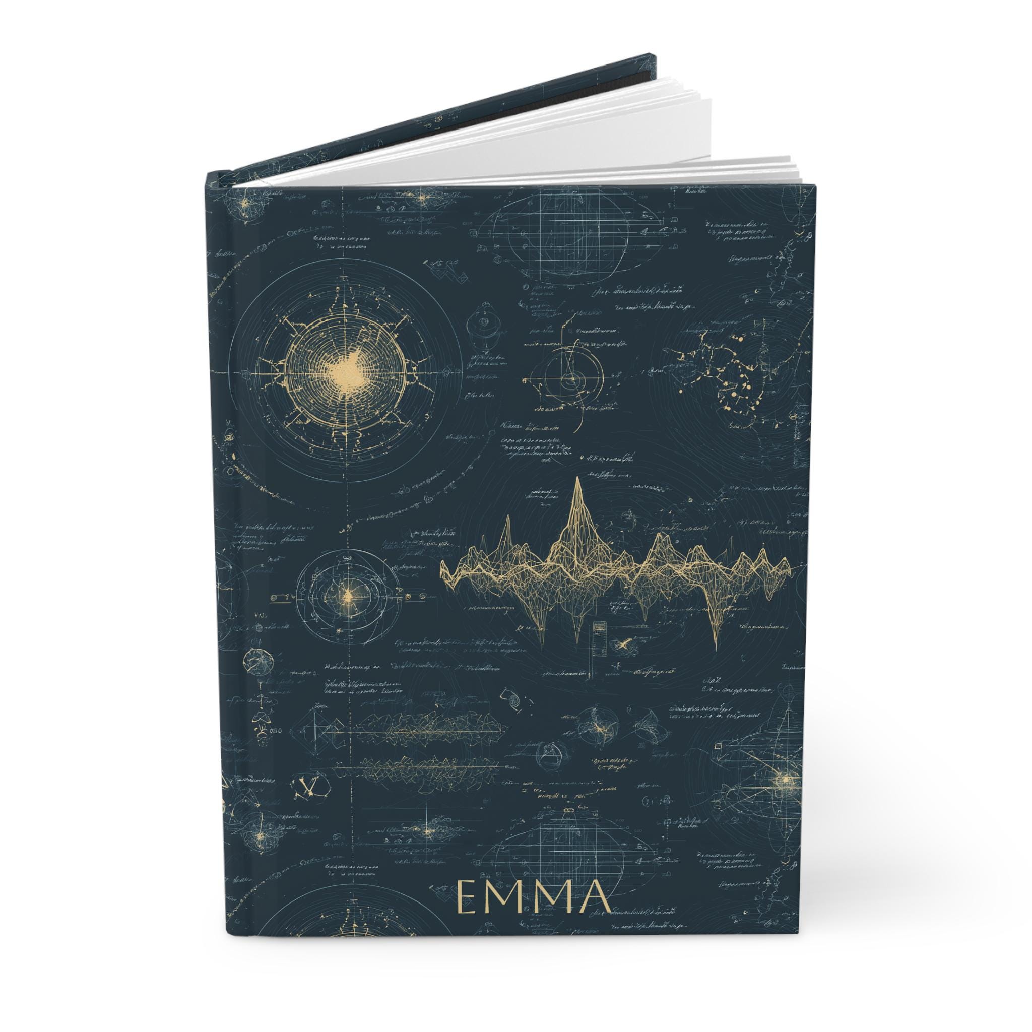 Hardcover Journal Physics and Space Design Personalized Notebook Gift ...