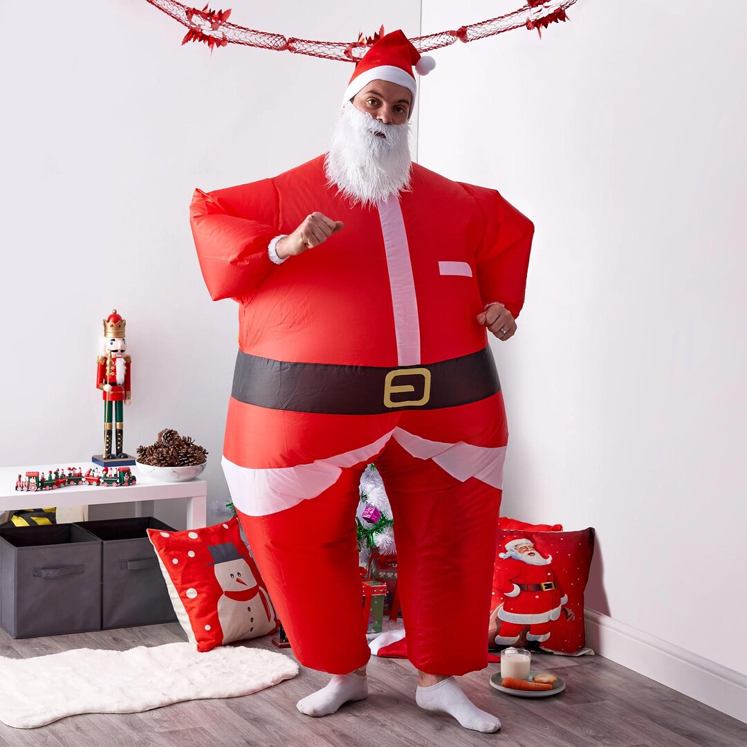 Inflatable Santa Costume for Adults & Kids – Funny Christmas Blow up ...