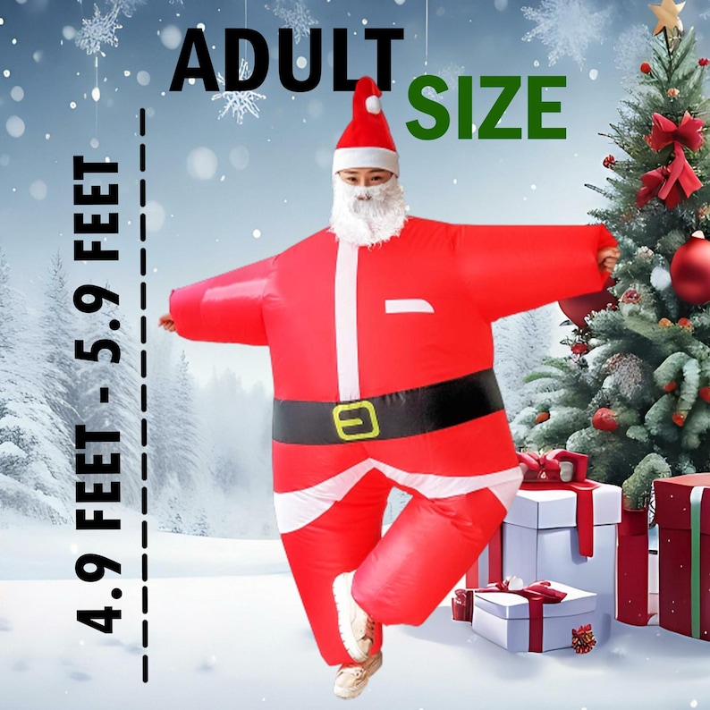 Inflatable Santa Costume for Adults & Kids – Funny Christmas Blow up ...