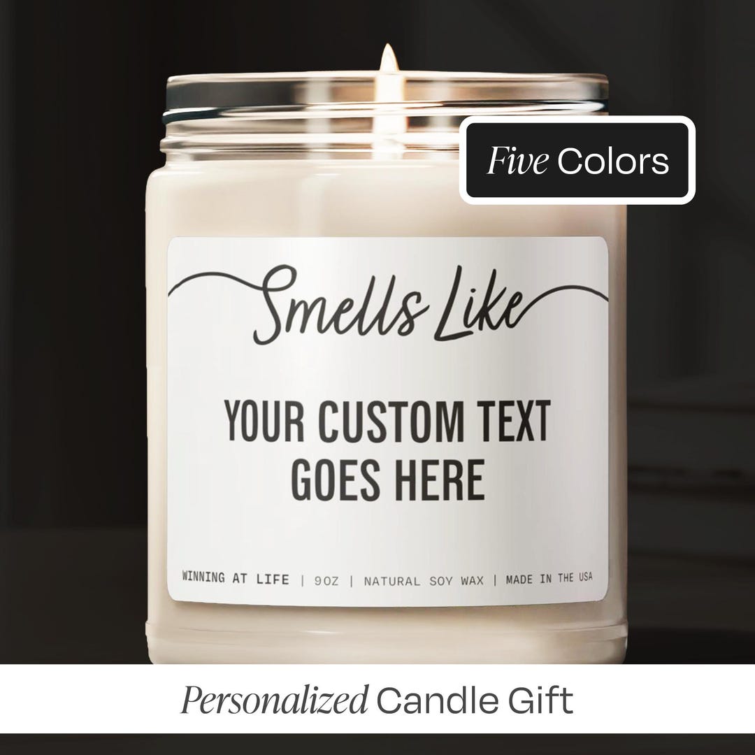 Custom Message Candle Blank Label Personalized Gift for Him or Her - Etsy