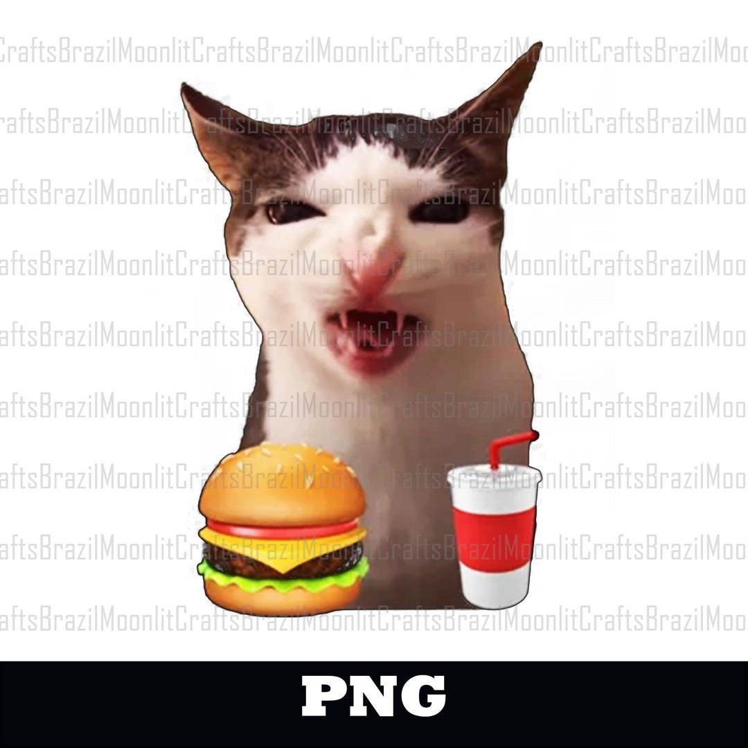 Meme de gato masticando comida PNG, Gato tonto PNG, Diseño de camiseta ...