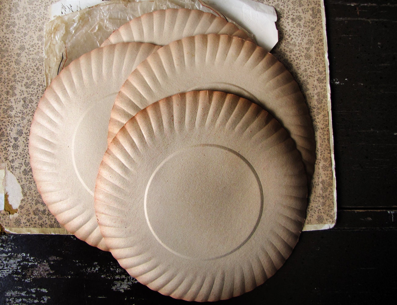 1930s paper plates in original package pale pink 8 inch | Etsy