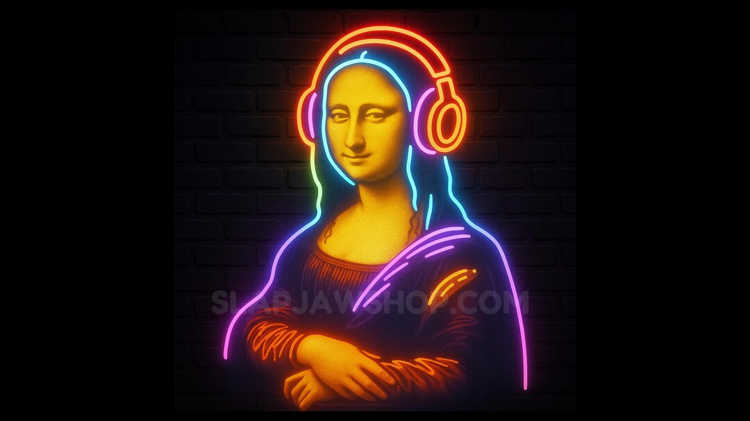 Neon Mona Vinyl Sticker: Large-sized Bold Graphic Decal — Weatherproof ...