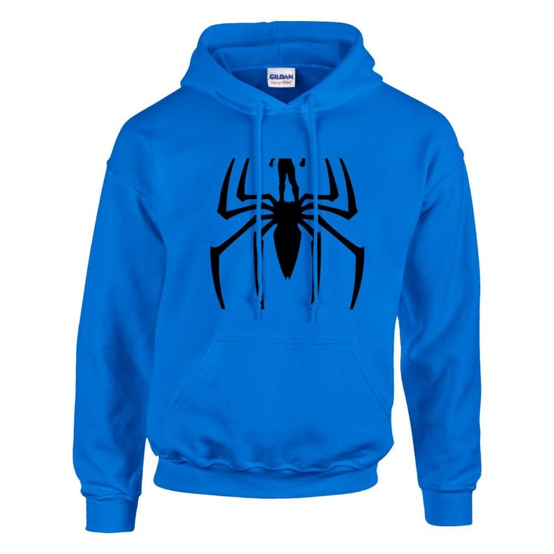 Spiderman Iconic Silhouette Heavy Blend Hoodie – Soft Cotton-polyester ...