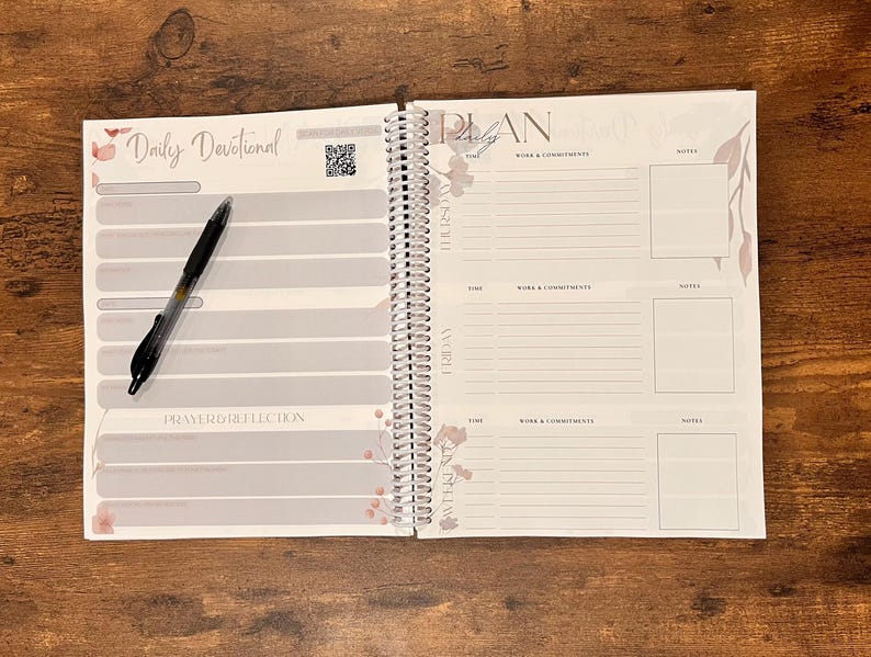 Christian Calendar Planner and Devotional 2026, Annual Work Calendar ...