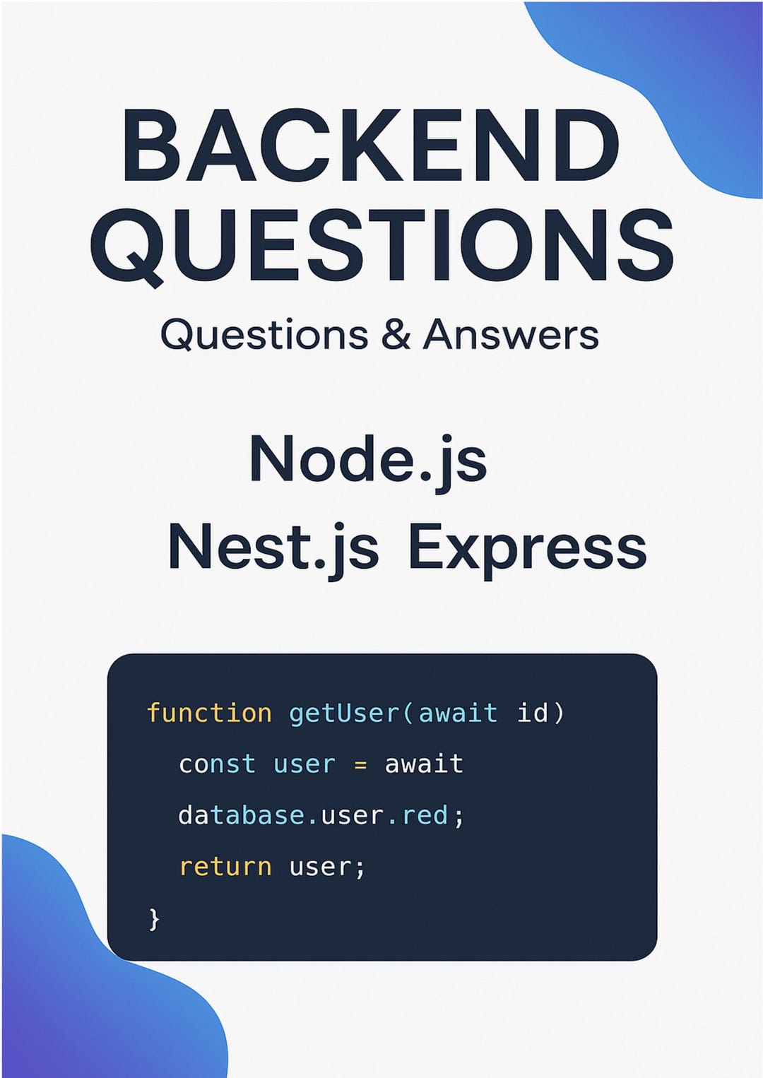 Backend Interview Questions & Answers | Node.js, Nest.js, Express ...