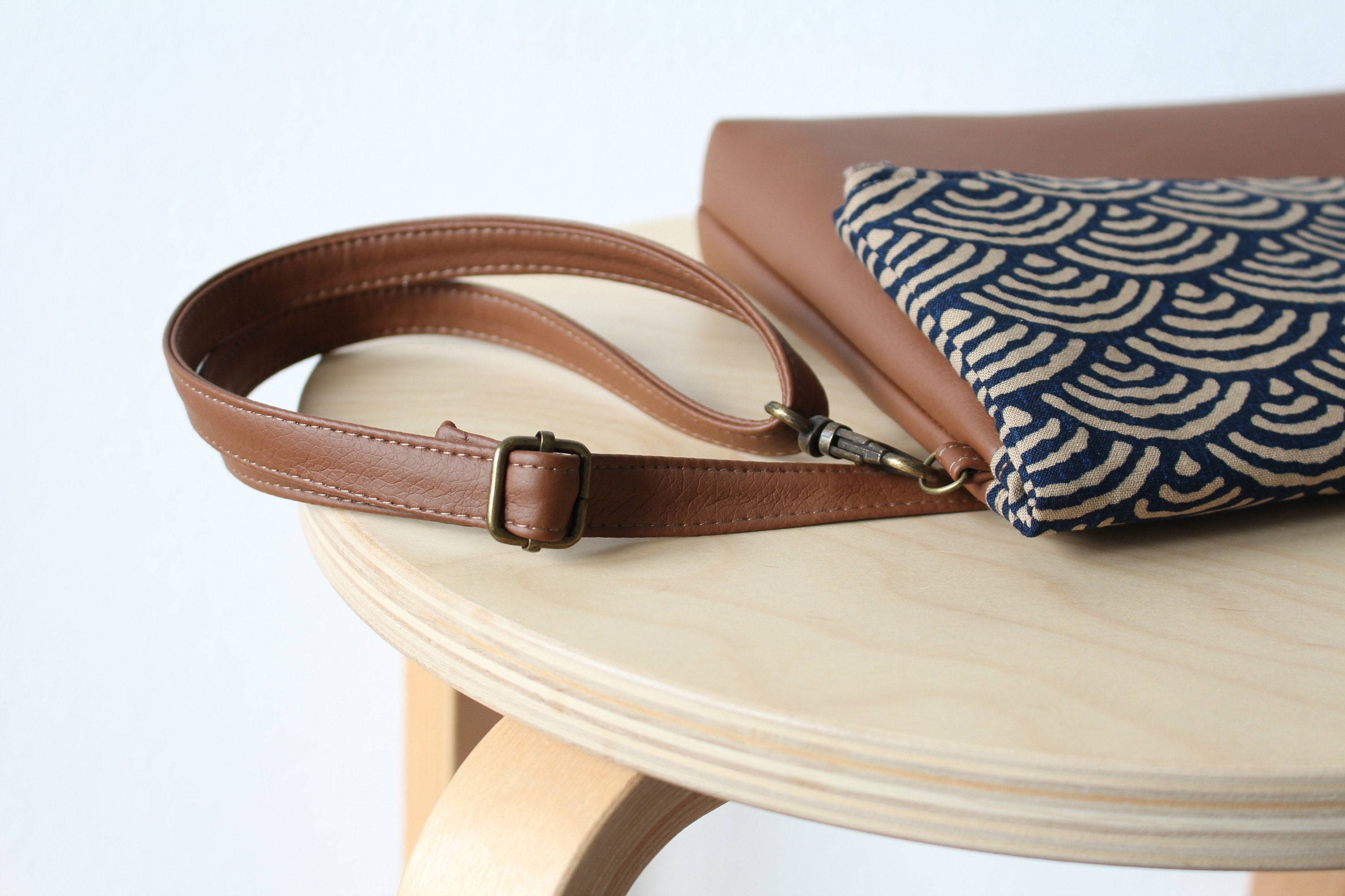 Foldover Crossbody Bag, Every Day Purse, Waves, Handbag, Japanese Waves ...