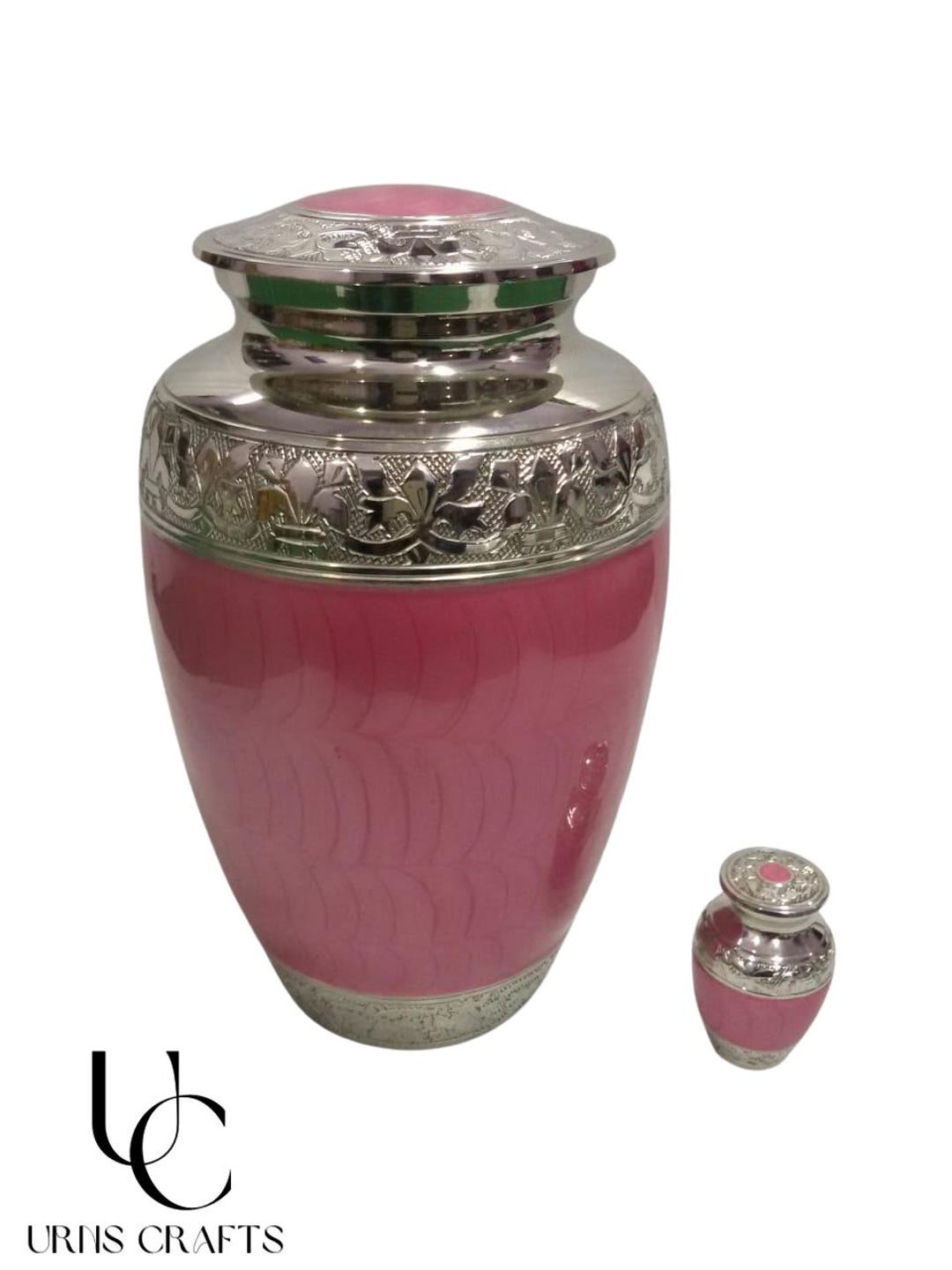 Pink Cremation Urn for Human Ashes: Large Decorative Funeral Urn - Etsy
