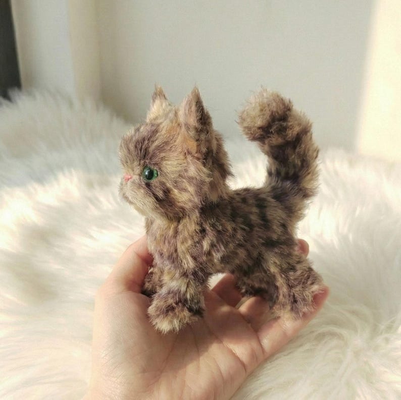Handmade Tortoiseshell Cat Mini Plush | Keychain | Bag Charm ...