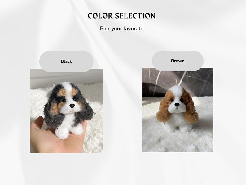 Handmade Cavalier King Charles Spaniel Mini Plush | Dog Keychain | Bag ...
