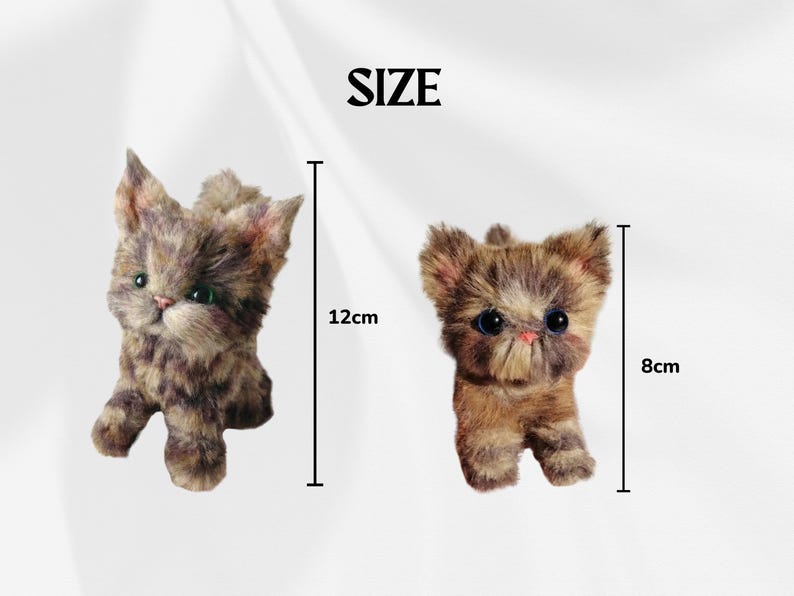 Handmade Tortoiseshell Cat Mini Plush | Keychain | Bag Charm ...