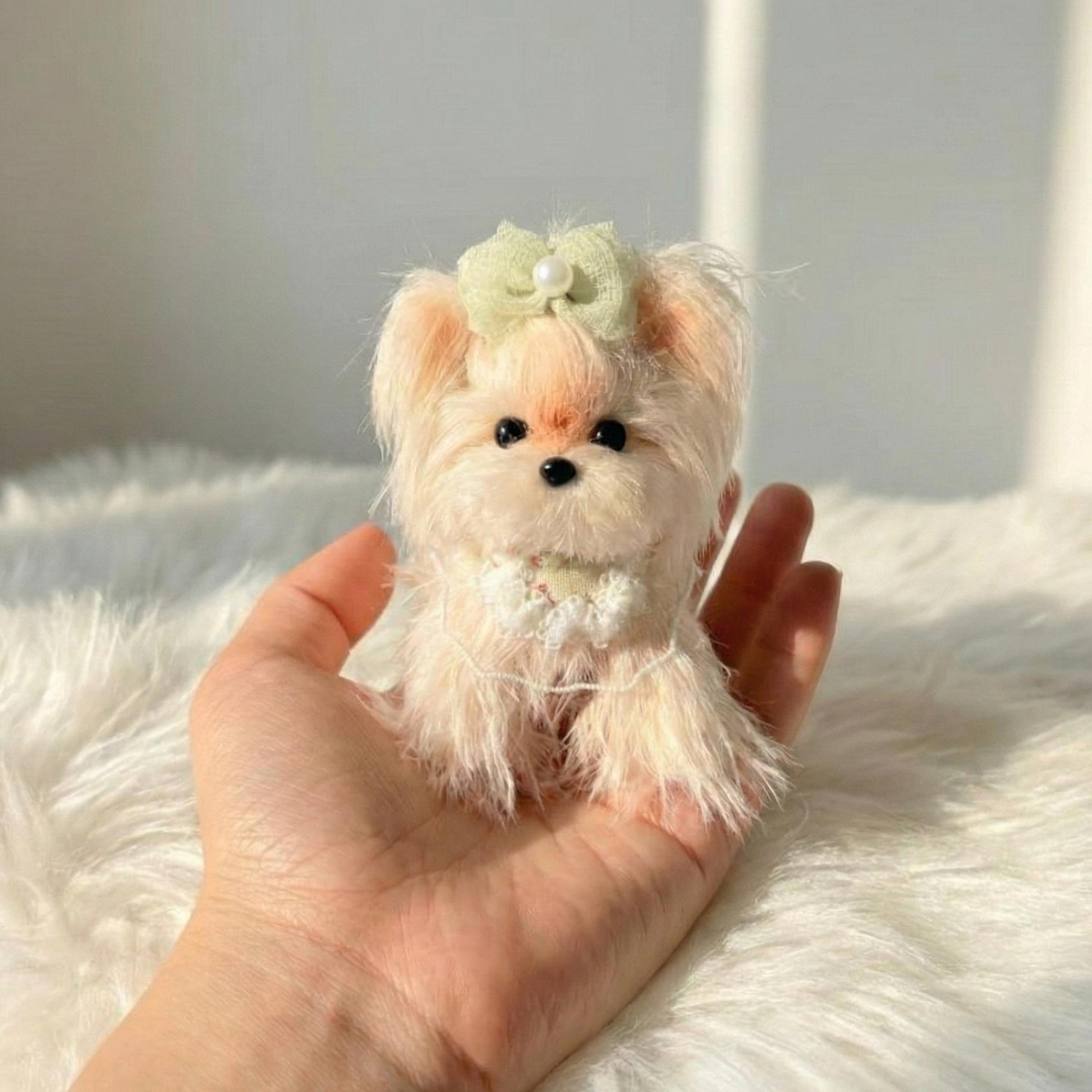 Handmade Yorkshire Terrier Mini Plush | Keychain | Bag Charm ...