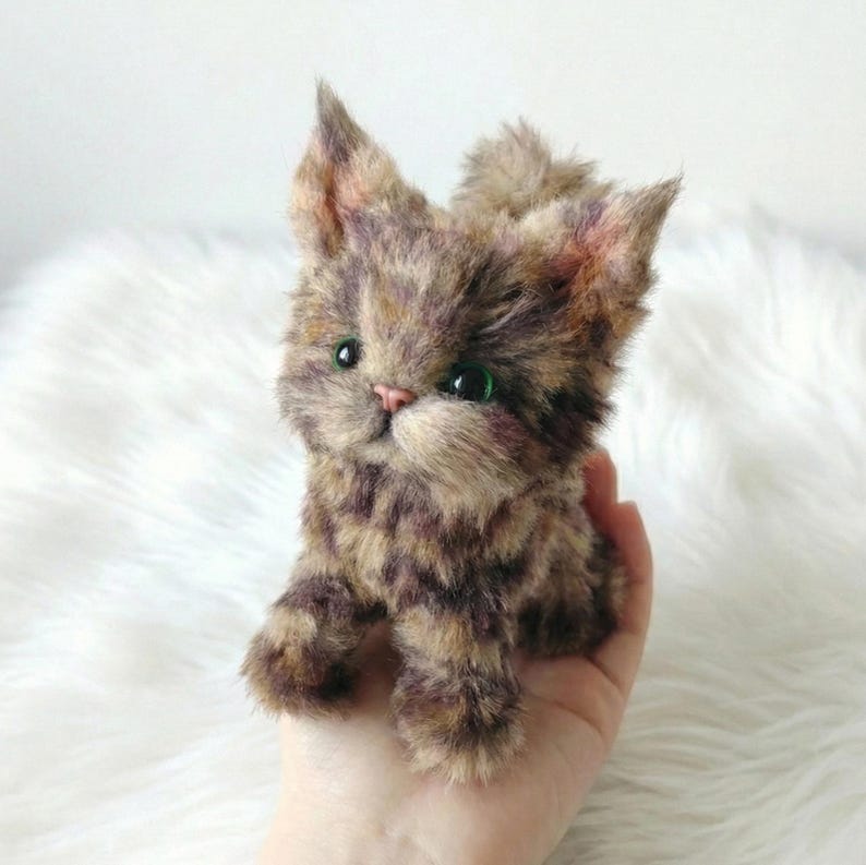 Handmade Tortoiseshell Cat Mini Plush | Keychain | Bag Charm ...