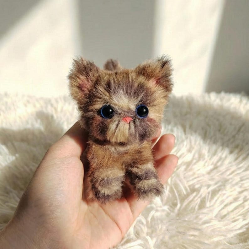 Handmade Tortoiseshell Cat Mini Plush | Keychain | Bag Charm ...
