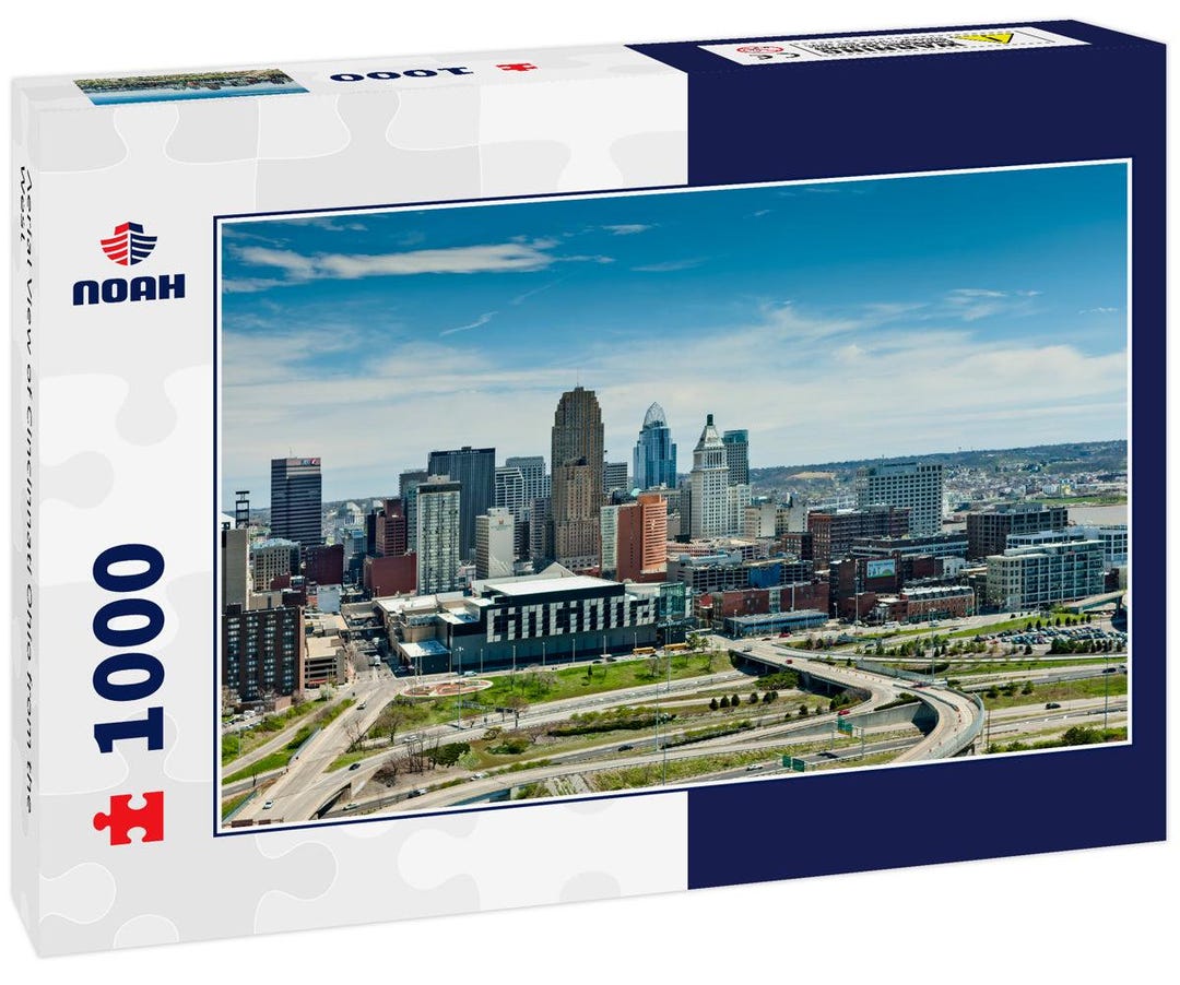 Noah Jigsaw Puzzle Aerial View of Cincinnati Ohio From the West 1000pc ...