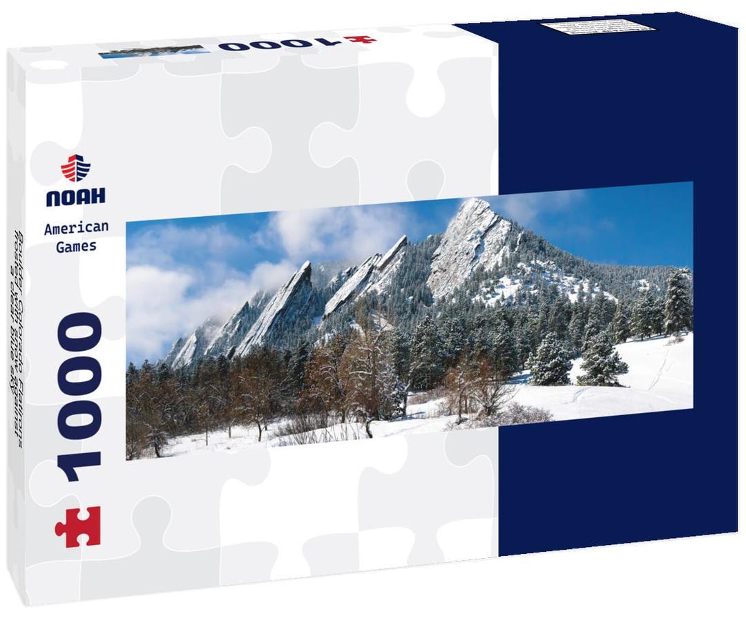 Noah Jigsaw Puzzle Boulder Colorado Flatirons Frosted With Snow Against ...