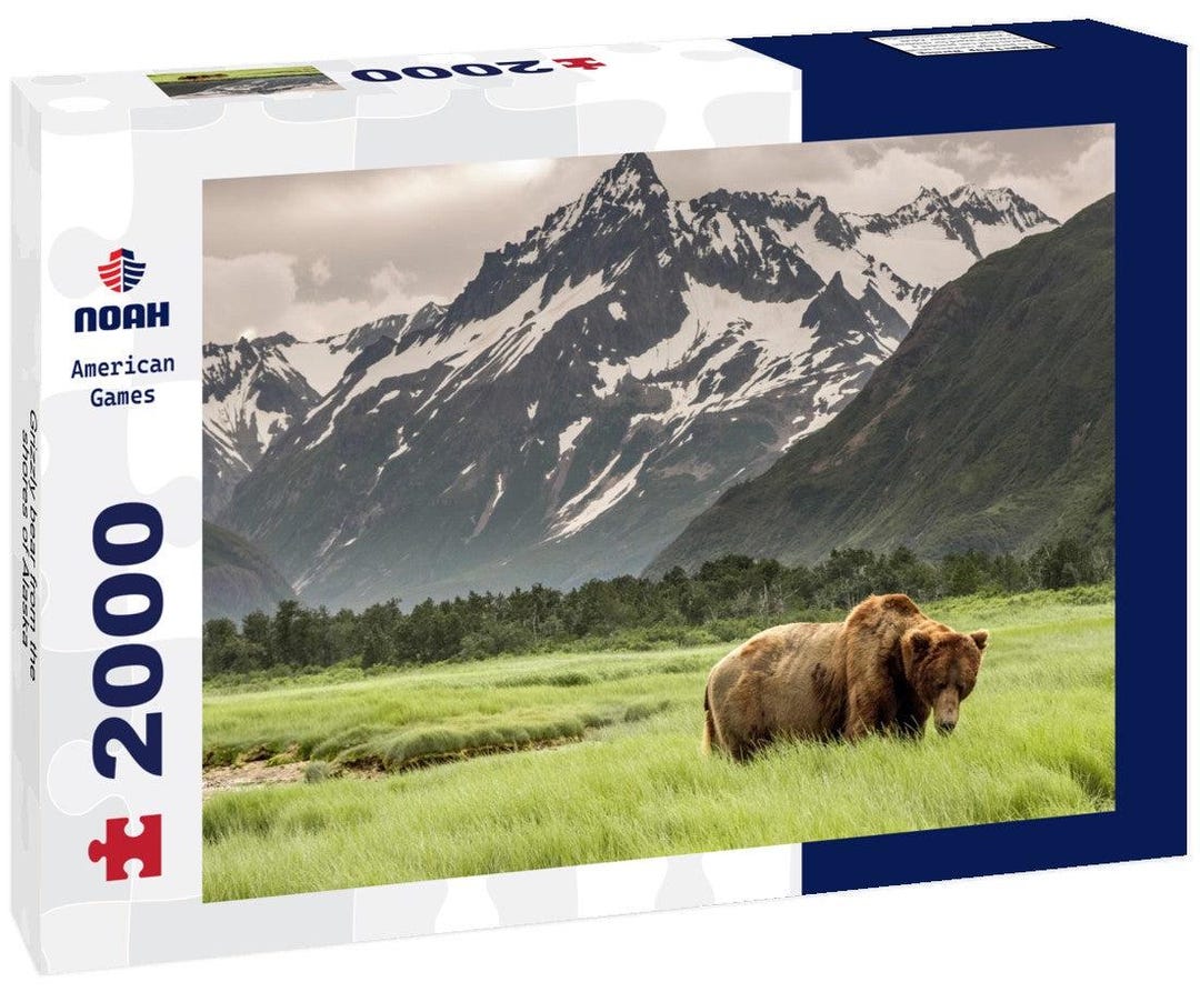 Noah Jigsaw Puzzle Grizzly Bear From the Shores of Alaska 2000pc Puzzle ...
