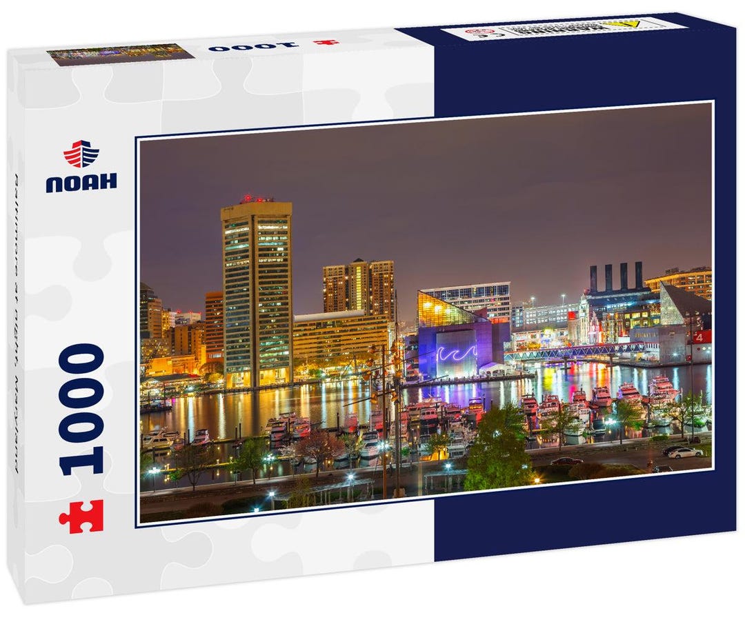 Noah Jigsaw Puzzle Baltimore at Night, Maryland 1000 Pieces - Etsy