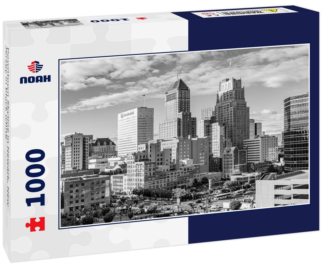Noah Jigsaw Puzzle Downtown Skyline in Newark, New Jersey in Black ...