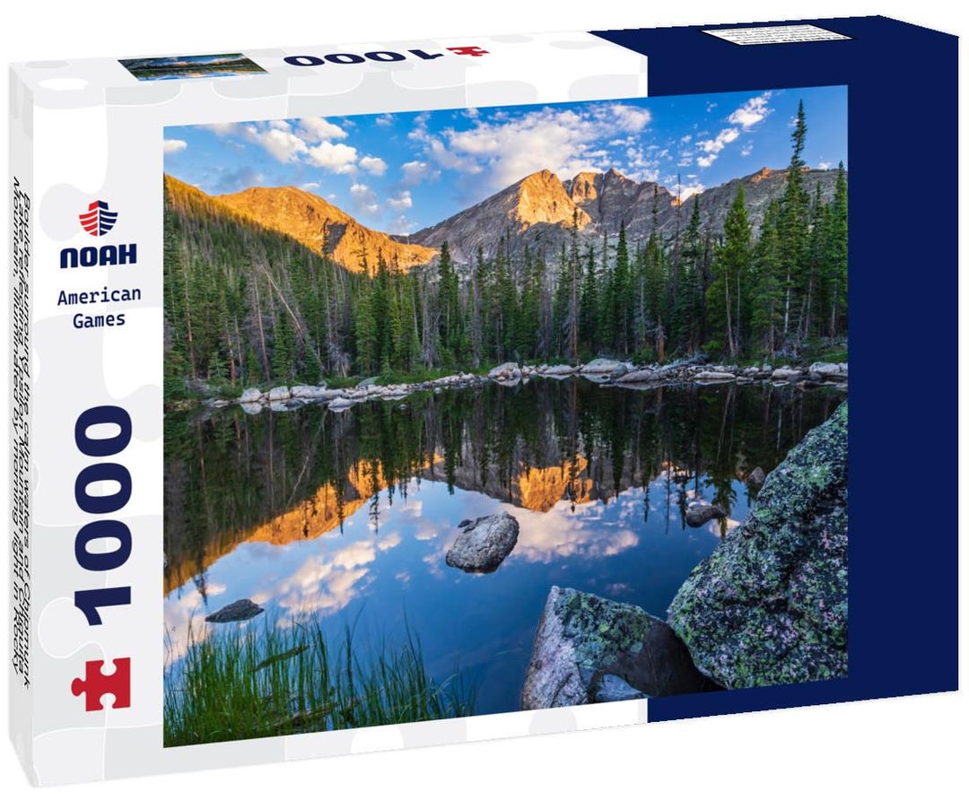 Noah Jigsaw Puzzle Boulder Surround the Calm Waters of Chipmunk Lake ...