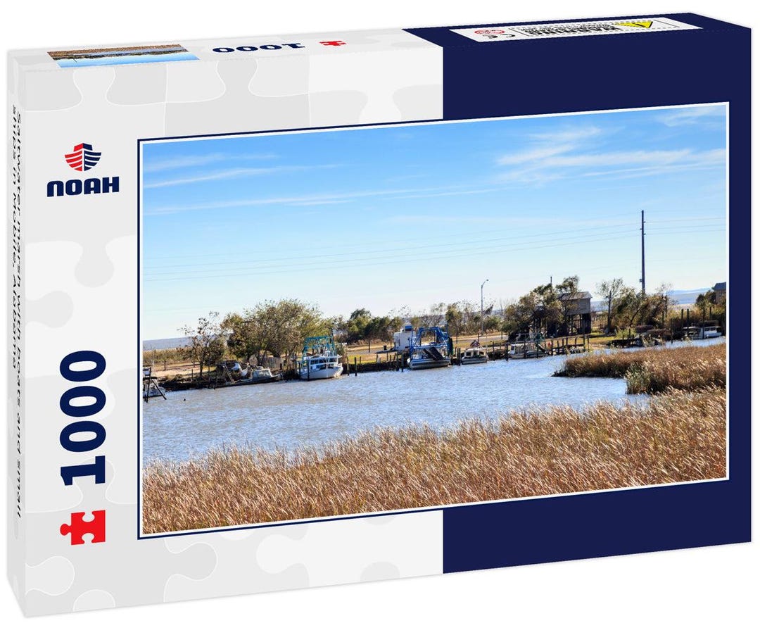Saltwater Marsh With Boats and Small Ships in Mobile, Alabama 1000pc ...