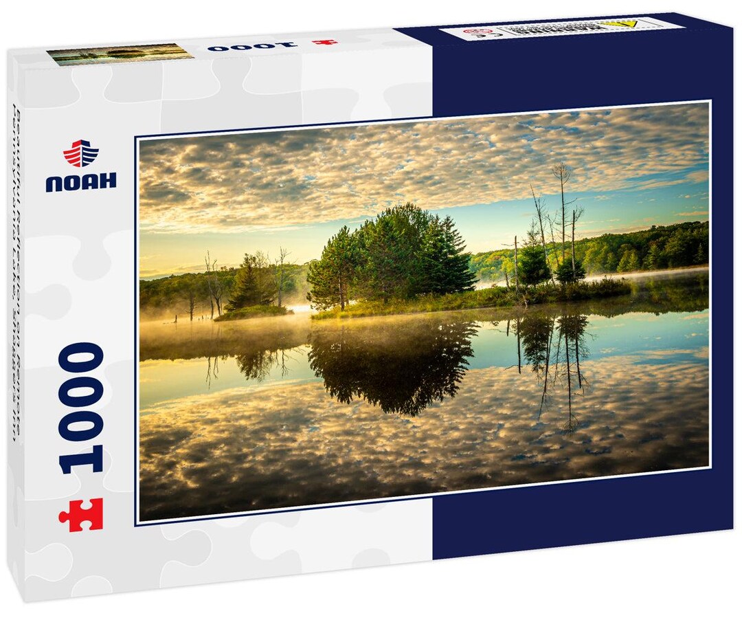Noah Jigsaw Puzzle Beautiful Reflection on Remote Pennsylvania Lake ...