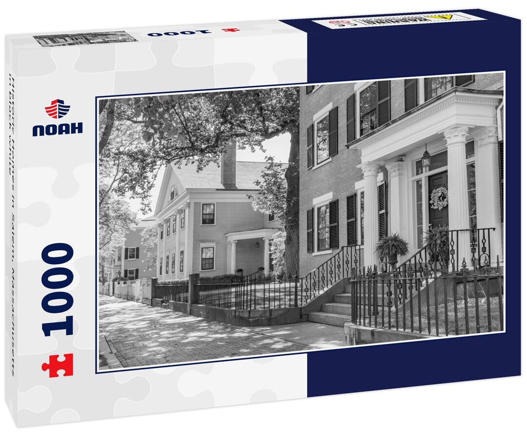 Noah Jigsaw Puzzle Historic Homes in Salem, Massachusetts in Black ...