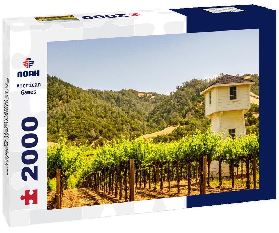 Part of Vineyard With Watchtower in Sonoma Valley, Northern California ...