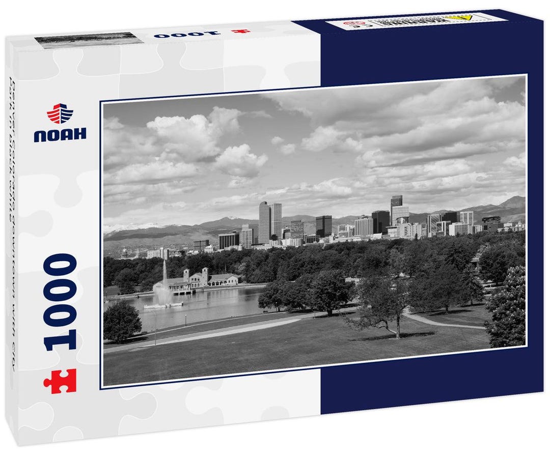 Noah Jigsaw Puzzle Denver Colorado Downtown With City Park in Black ...