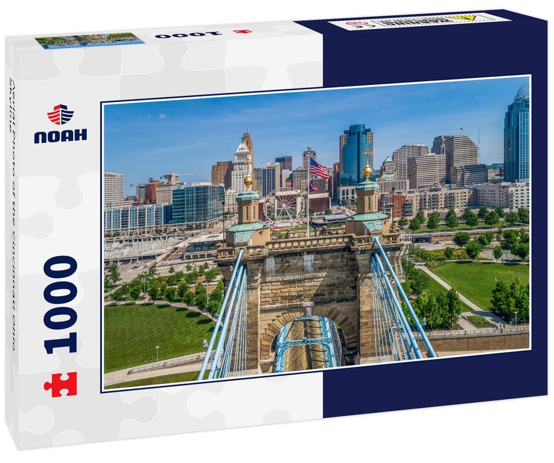 Noah Jigsaw Puzzle Aerial Photo of the Cincinnati Ohio Skyline 1000 ...