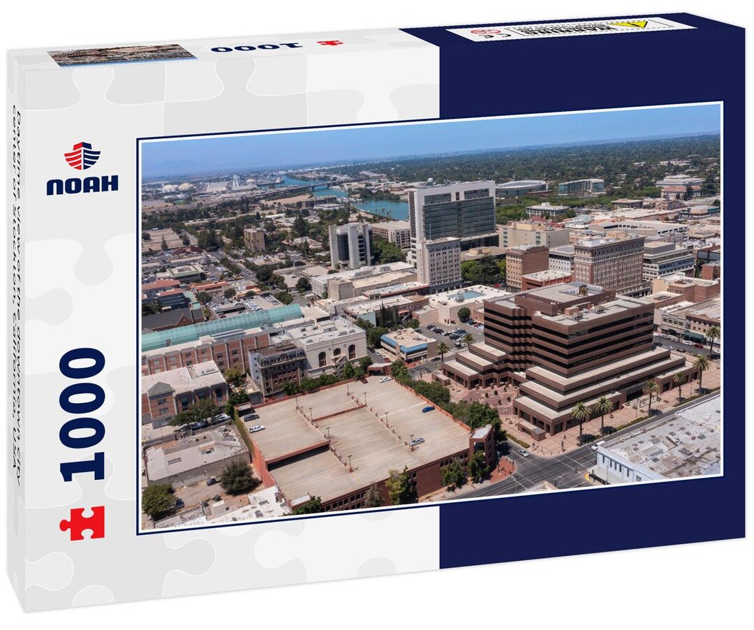 Noah Jigsaw Puzzle Daytime View of the Downtown City Center of Stockton ...