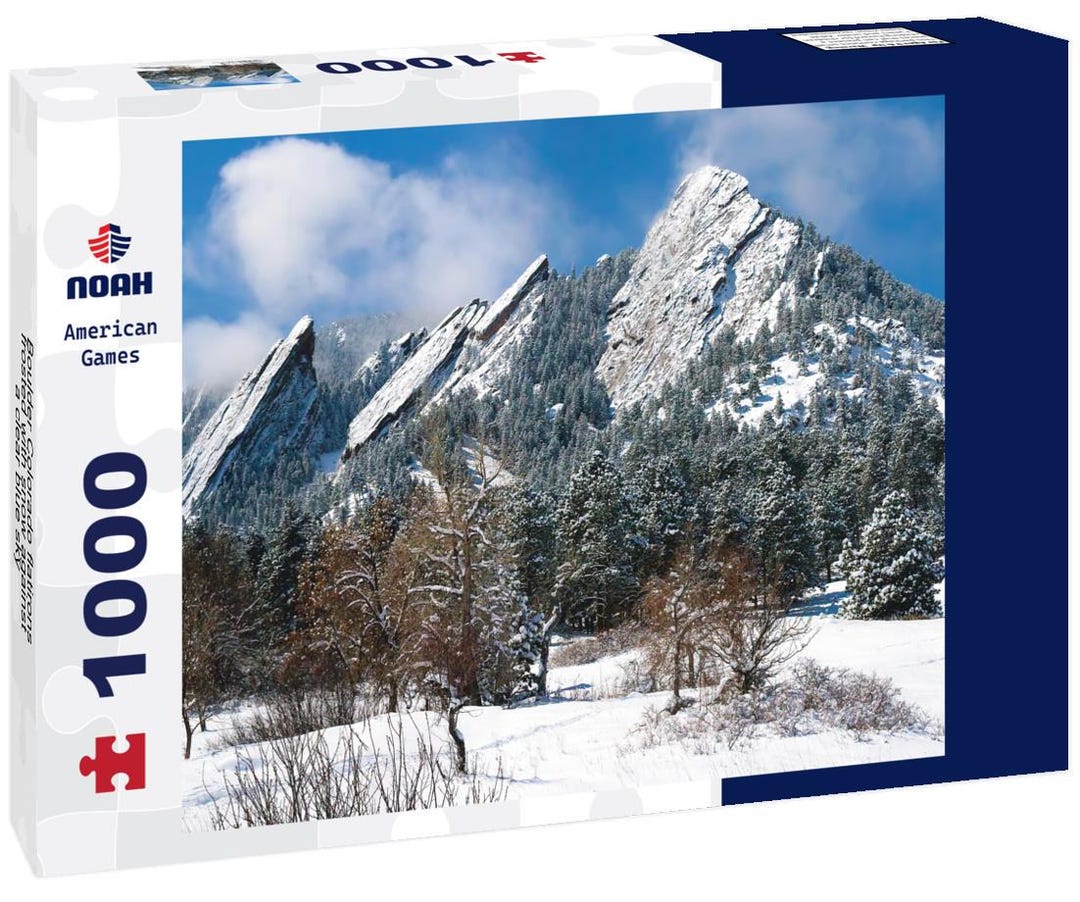 Noah Jigsaw Puzzle Boulder Colorado Flatirons Frosted With Snow Against ...