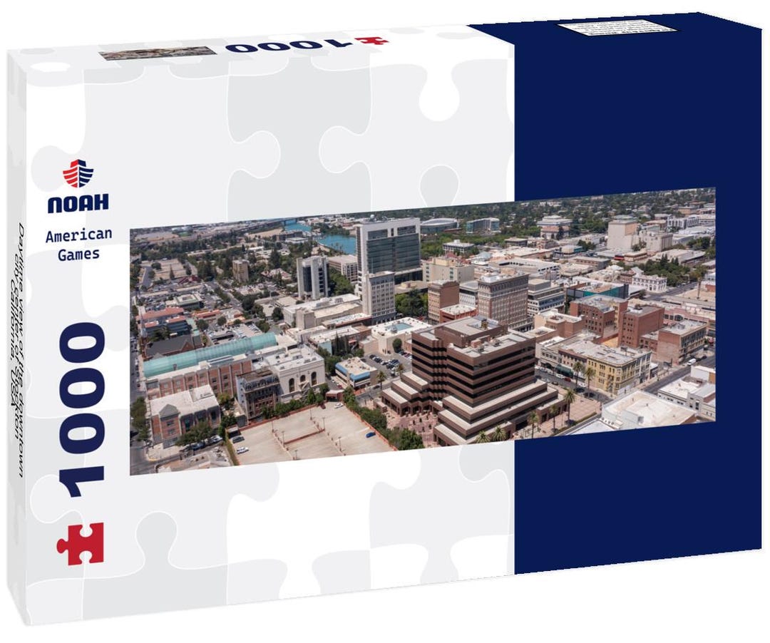 Noah Jigsaw Puzzle Daytime View of the Downtown City Center of Stockton ...