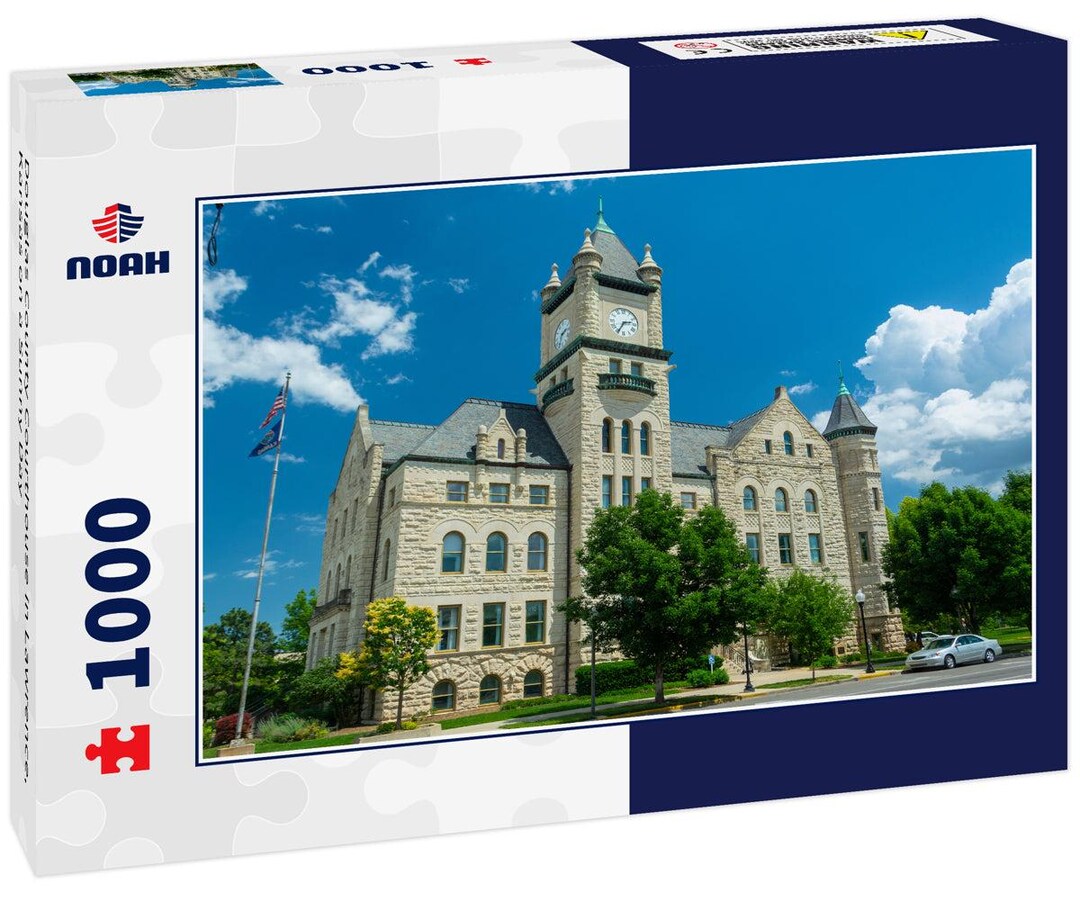 Noah Jigsaw Puzzle Douglas County Courthouse in Lawrence, Kansas on a ...