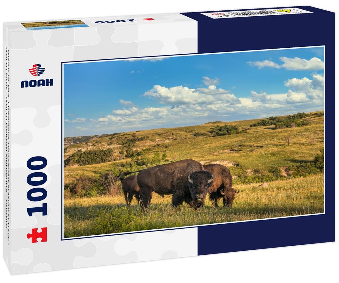 Noah Jigsaw Puzzle Bison in the Theodore Roosevelt National Park ...