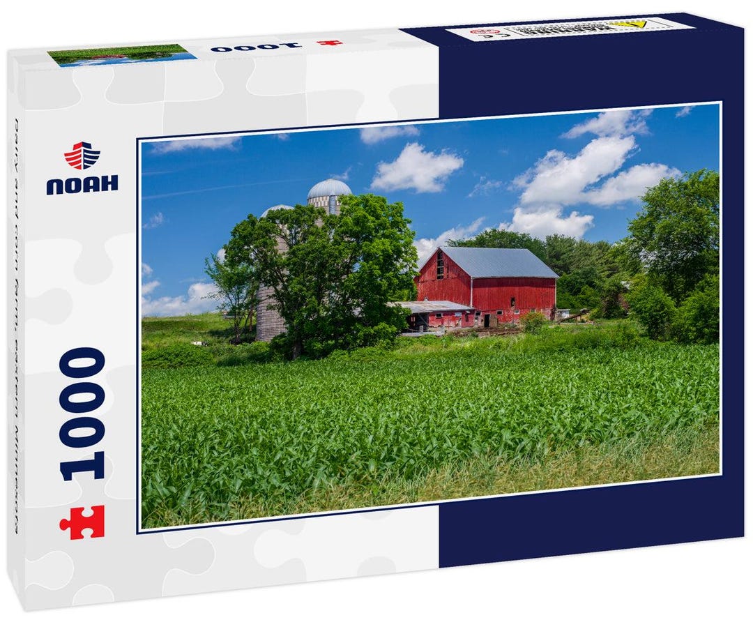 Noah Jigsaw Puzzle Dairy and Corn Farm, Eastern Minnesota 1000 Pieces ...