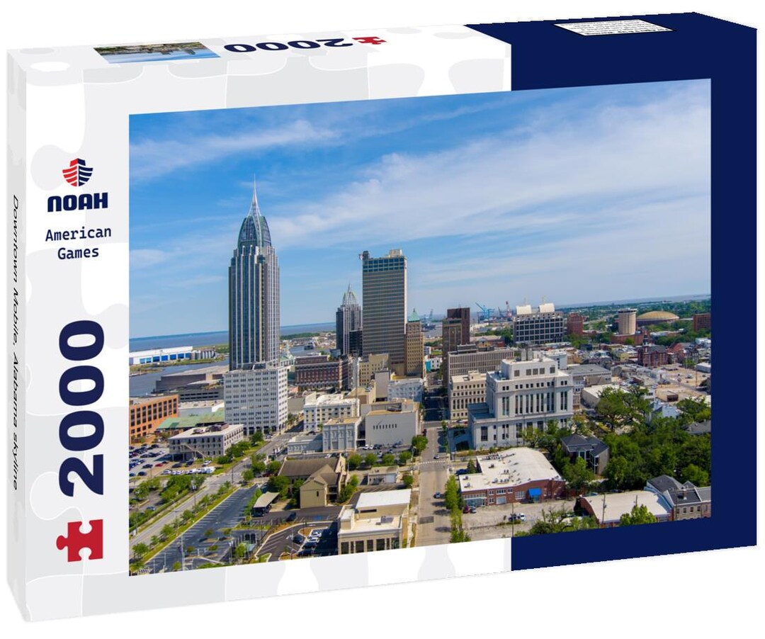 Noah Jigsaw Puzzle Downtown Mobile, Alabama Skyline 2000pc Puzzle 1000 ...